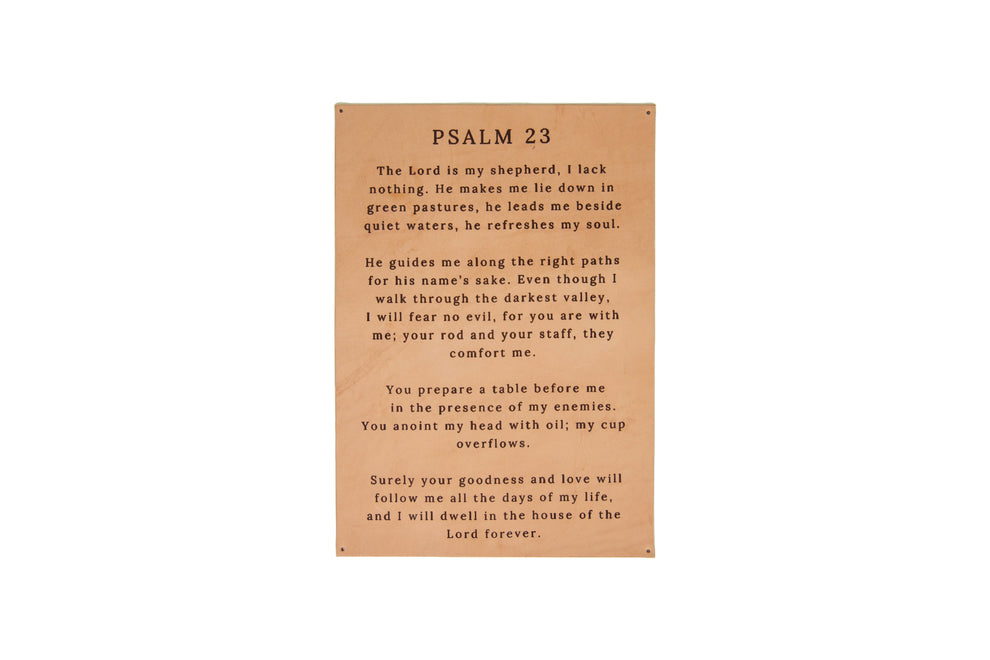 Psalm 23 Leather Sign – Urban Southern